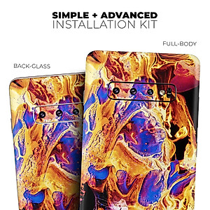 DesignSkinz Liquid Abstract Paint V25 Protective Vinyl Decal Wrap Skin Cover Compatible with The Samsung Galaxy S20 (Screen Trim & Back Glass Skin)