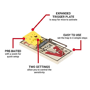 Victor EZ Set Wooden Snap Trap - 12 Pack