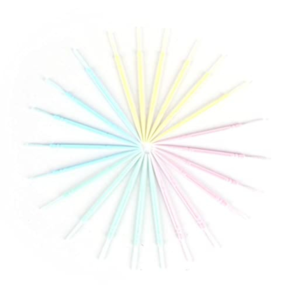 Acewen 1100 Pcs Disposable Plastic Toothpick Oral Cleaning Care Tooth Cleaning Tool or Cocktail Sticks Double Head Plastic Toothpicks Disposable Brush Toothpick