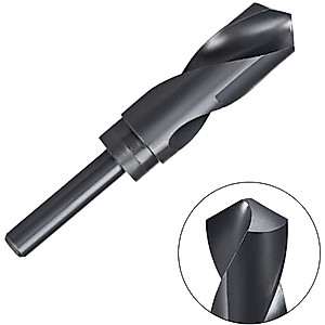 Bettomshin 1 Pcs Straight Handle Equal Drill Bit, Black 27mm Dia Drill Bits, HSS-9341 Milling High Speed Steel Twist Length for Hardened Metal, Stainless Steel, Cast Iron and Wood Plastic