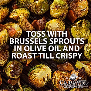 Smoked Bacon Salt - Bacon Seasoning Great for Cooking or as a Finishing Salt - Alderwood Smoked Fine Sea Salt - 4 oz. Stackable Jar - Caravel Gourmet Salt