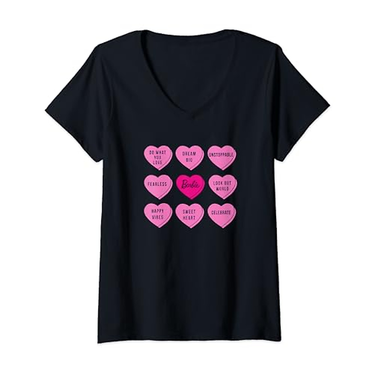 Barbie - Valentines Day Candy Sweethearts V-Neck T-Shirt