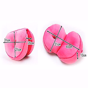 DPS&RXX Dual Comfort Cushion Lift Hips Up Seat Cushion Multifunction, for Pressure Relief, Fits in Seat, Back, Hamstrings Pain,Office & Car Use,Red