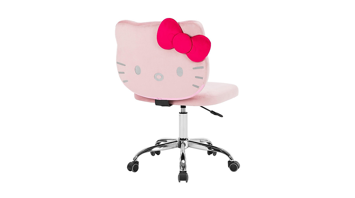 Hello Kitty Vanity Chair - Comfortable Adjustable Swivel Desk Seat
