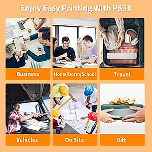 Itari P831 Portable Printers Wireless for Travel, Bluetooth Thermal Transfer Printer, Compact Inkless Printer with 200 Sheets 8.5x11 US Letter Copy Paper…