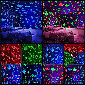 Night Lights for Kids Room with Sound Machine.Kids White Noise Machine with 29 Soothing Sounds for Baby Sleeping Baby Night Light Ocean Projector.for Bedroom Decoration