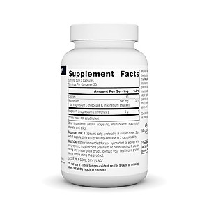 Source Naturals Magtein Magnesium L-Threonate 667mg Supports Focus, Mood, Healthy Memory, Cognitive Function, Sleep* - 90 Capsules