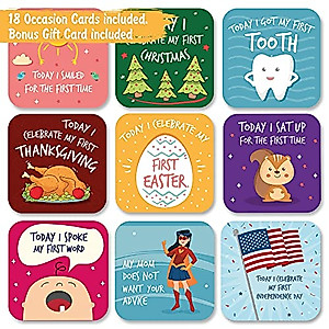 ATHENA FUTURES Baby Monthly Milestone Blanket for Girl, Baby Gifts, Baby Milestone Blanket for Baby Girl, Blankets for Newborn Girls, 60"x40" Soft Floral Blanket with Wreath & Hairband Markers