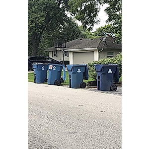 Yard Waste Only Sticker Decal Sign for Garbage Cans and Containers - 6 Inches x 8 Inches (1 Piece)