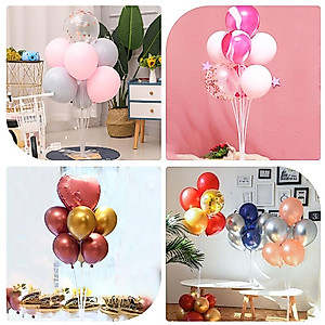 Balloon Stand kit 4 Sets 10 Pcs Balloon Arch Kit Balloon Sticks with Base Balloon Tape Balloon Arch Stands for Table Floor Party Decorations Halloween Table Centerpiece Decor Fall Wedding Birthday