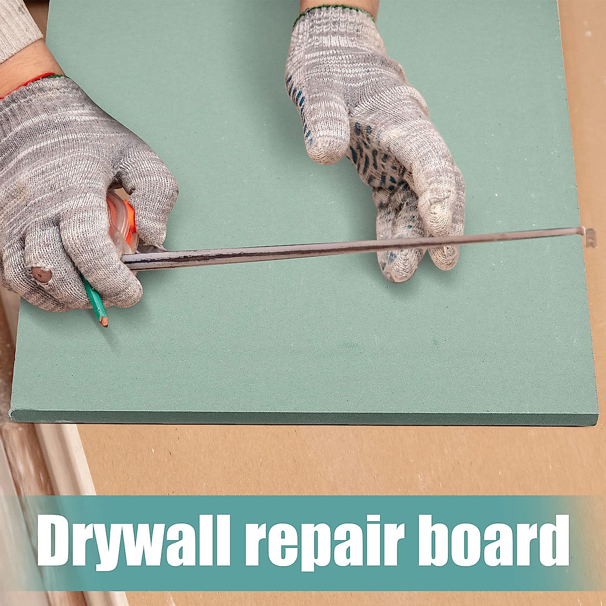 Amylove Drywall Repair Panel Drywall Patch Panel Drywall Repair for Mend Wall Repair (2 Pcs,Green,12 x 12 x 1/2 Inch)