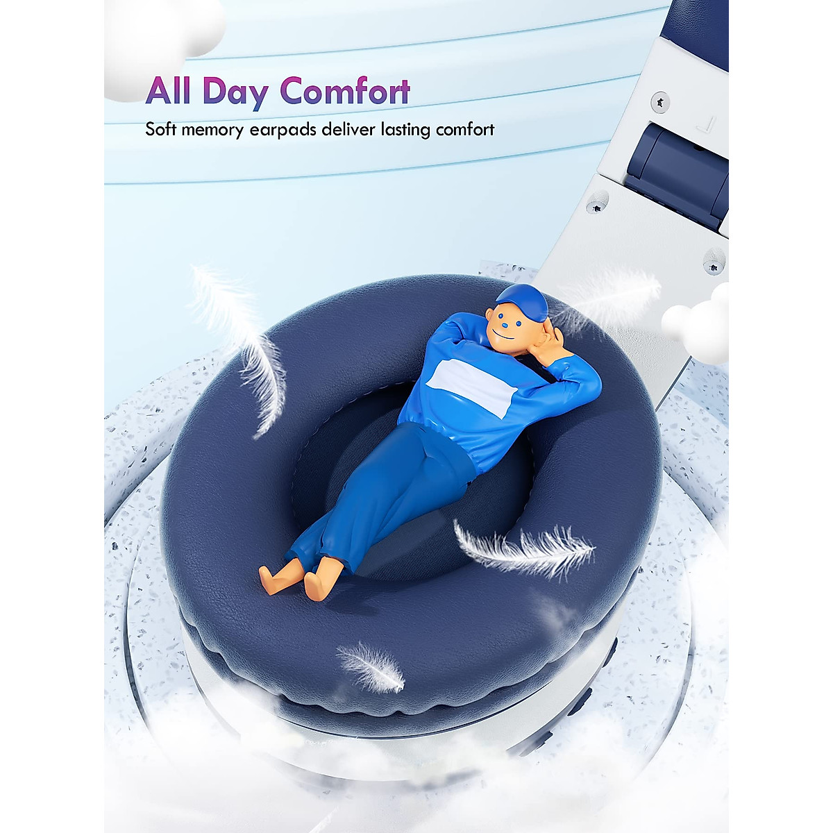 WeDuet Kids Wireless Headphones, Kids Headphones with MIC, Wireless 5.0 Stereo Children Headphones for Boys, Safe Volume, Foldable Over Ear Children Headphones for iPad Tablet Home School