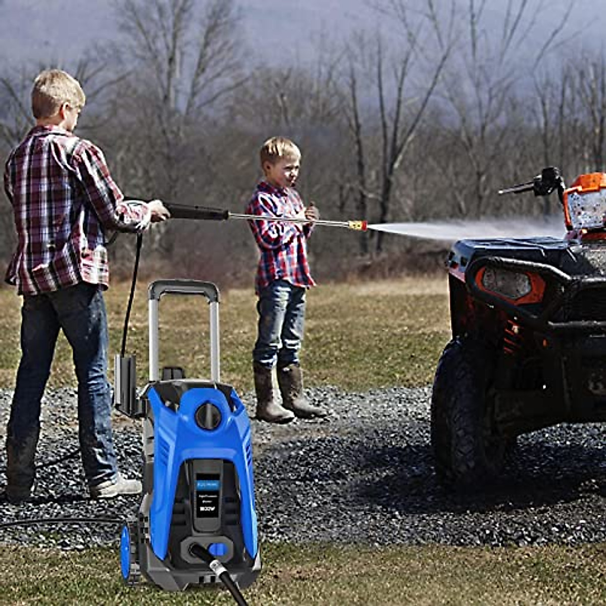 Electric Pressure Power Washer - Power Washer Electric Powered 3500 PSI 2.6GPM for Car Cleaning Machine with 4 Quick Connect Nozzles Foam Bottle for Home Driveway Patio