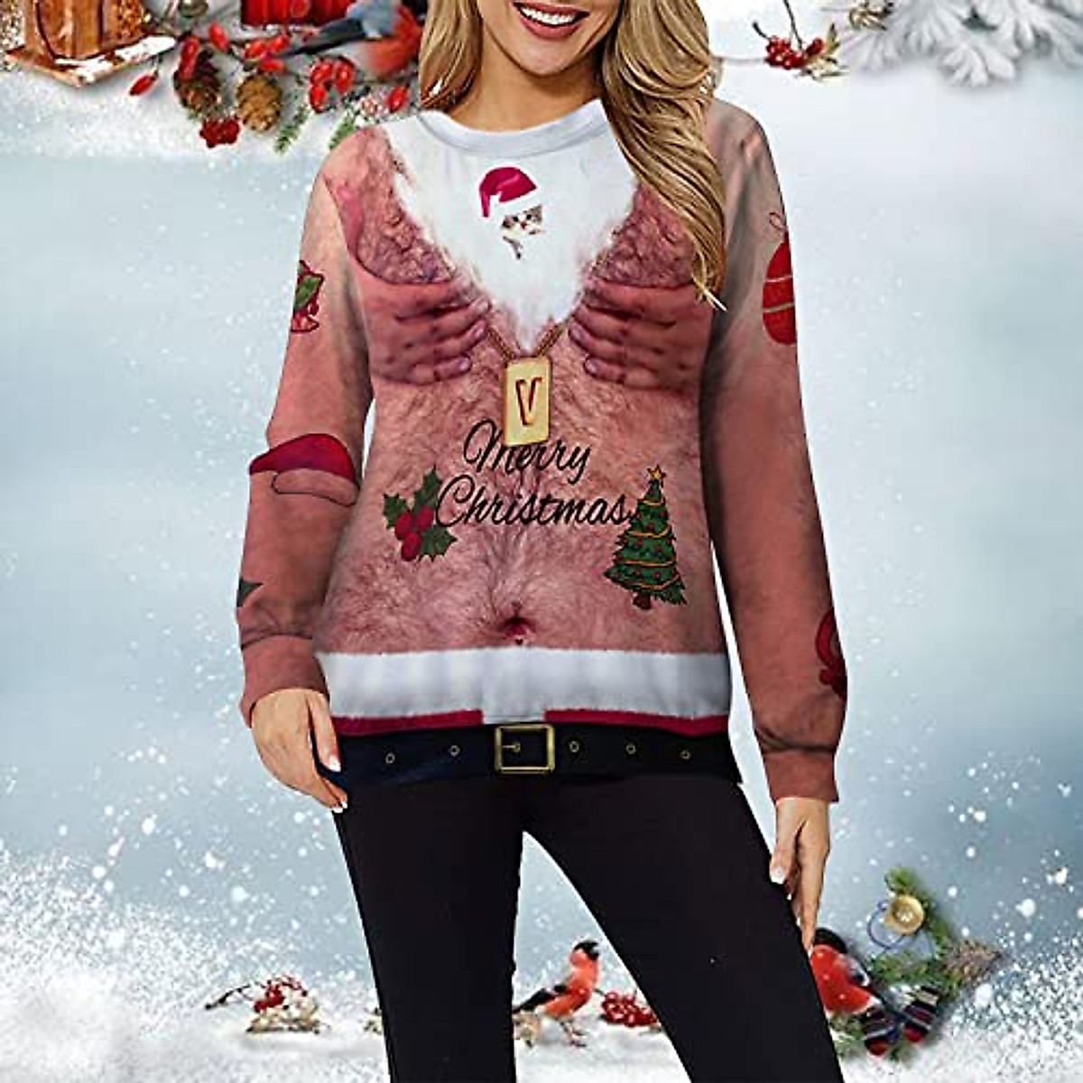 Women Ugly Christmas Sweartshirt Fall Hoodies for Women Christmas Christmas Tree Plaid Santa Claus Full Zip t-Shirt Maxi Long Shacket Jacket Coats Couples Halloween Shirts Halloween Costumes for