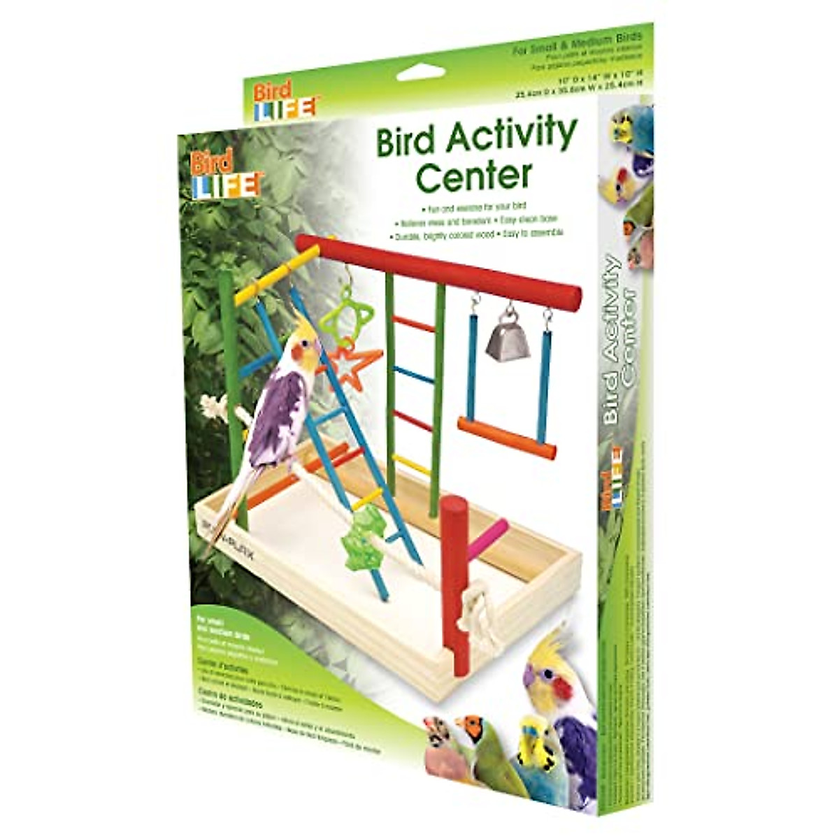 Penn-Plax Bird Life Wooden Playpen – Perfect for Cockatiels and Conures – Large