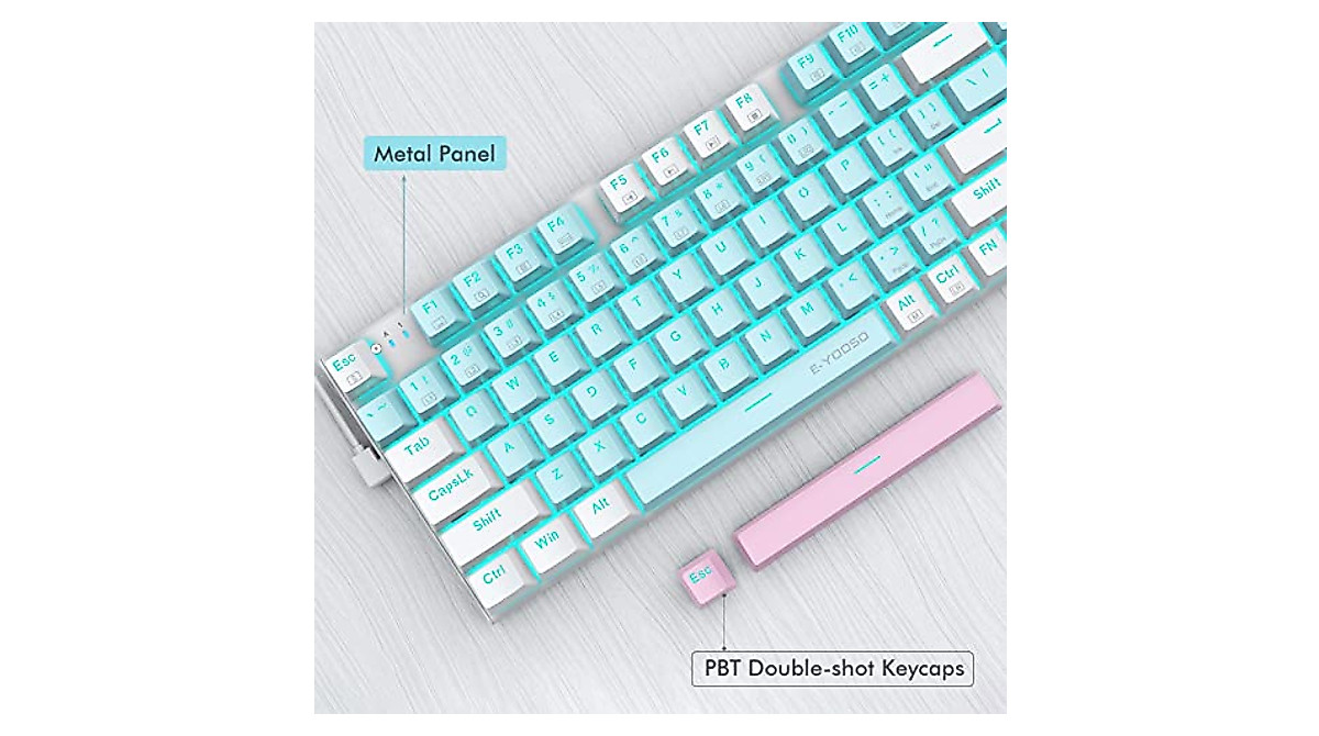 E-YOOSO Mechanical Keyboard - Compact Wired & Backlit
