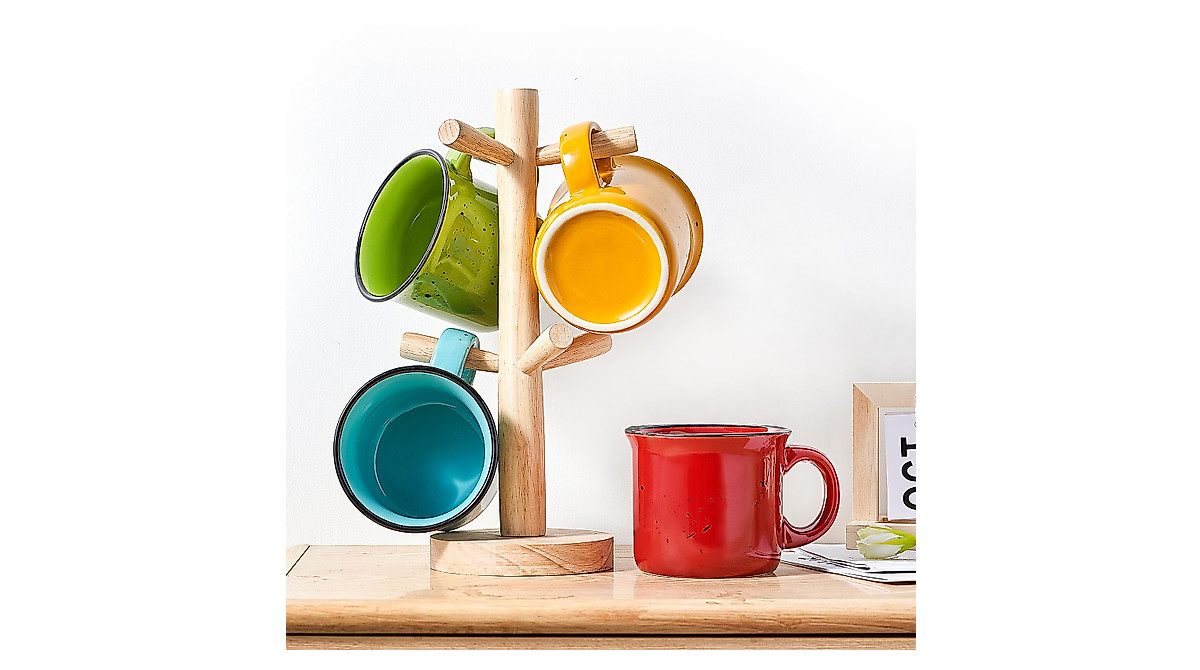 Bestone Coffee Mugs Set of 4 - Vibrant 16oz Ceramic Cups for Any Occasion
