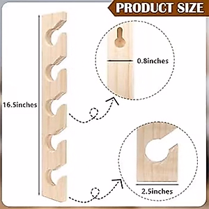 Wooden Vertical Hat Rack, Hat Rack for Baseball Caps, Wall Mounted Baseball Hat Organizer Hat Holder, Wall Vertical Hat Holder Caps Display Rack for Closet Door Bedroom(2pcs Black)