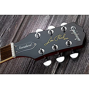 Musiclily 3+3 Epi Style Guitar Machine Head Sealed Tuners Tuning Pegs Set for Les Paul Style Electric Guitar or Acoustic Guitar Half Moon Button Chrome