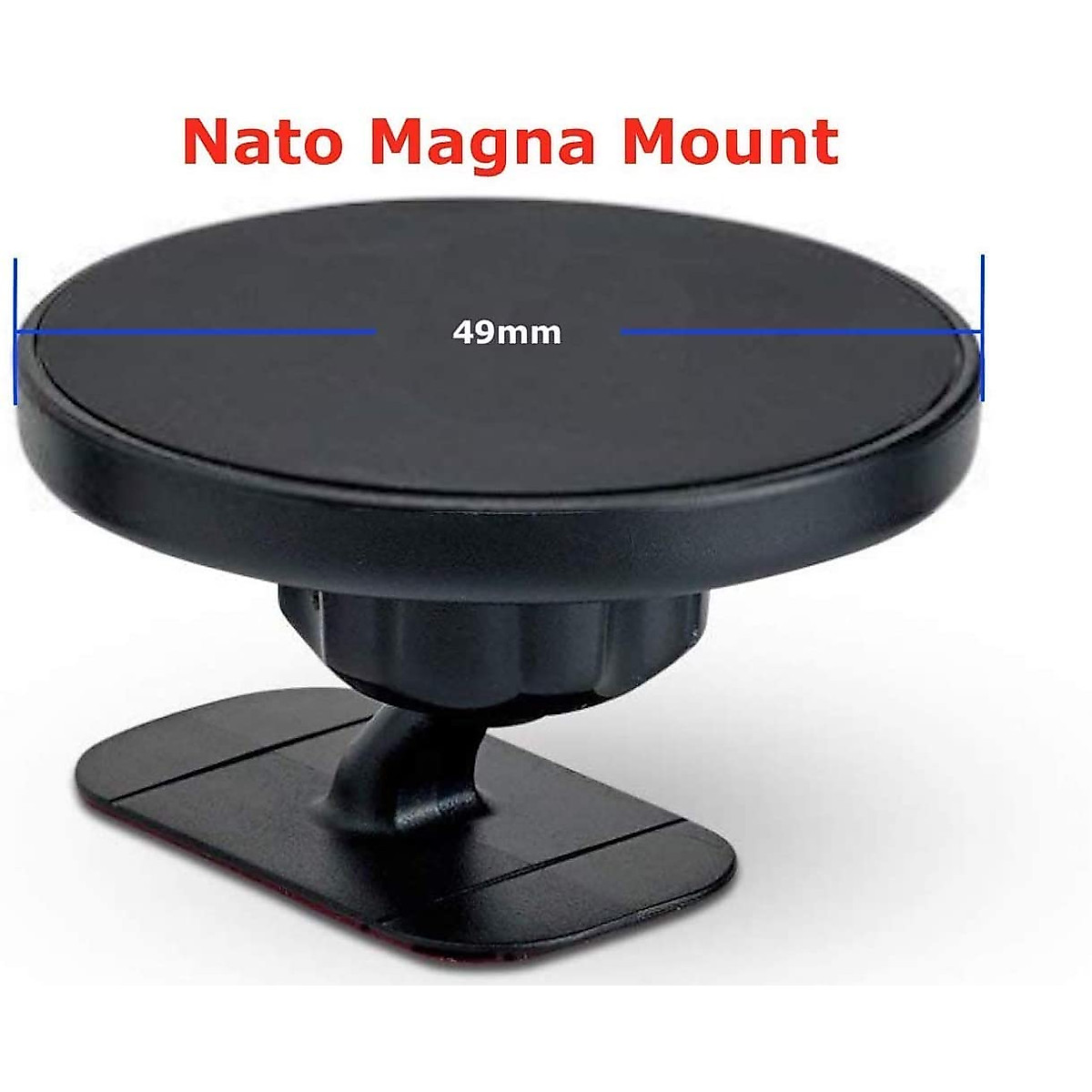 Nato Magna Mount Original [2 Pack] Universal Magnetic Cell Phone Mount for use on Any Cell Phones or Tablet - [ Super Strong Magnet ] [ VHB Auto Adhesive Mounting ] [ 360° Rotation ]