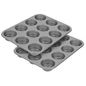 G & S Metal Products Company Baker Eze 12 Cup Muffin Pan, Set of 2