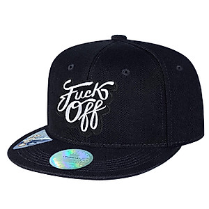 tilgomedal Snapback Hats for Men Typeface Embroidery Adjustable Flat Bill Hat Unisex Baseball Caps