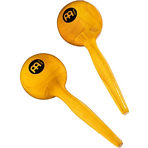 Meinl Percussion MWM2AM Traditional Wood Round Maracas, Amber Finish