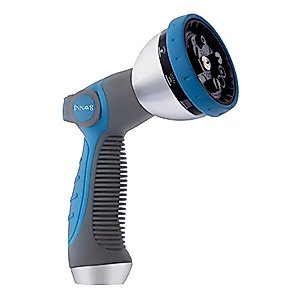 INNAV8 Water Hose Nozzle Sprayer - Features 10 Spray Patterns, Thumb Control, On Off Valve for Easy Water Control - HIGH Pressure Garden Hose Nozzle for Garden Hose - Garden Hose Spray Nozzle for Hose