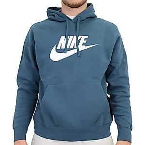 Nike Sportswear Club Fleece, Men's Graphic Pullover Hoodie (Ash Green/White, X-Large)