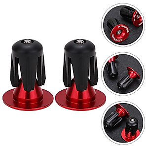BESPORTBLE 1 Pair Bicycle Handlebar Aluminum Handle Bar Ends Bike Accessories Bar End Plugs Mountain Bike Handlebar Plugs Cycling Supplies Bike Handle Plugs Handlebars End Plugs Bike Supplies