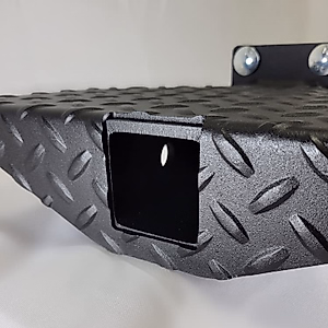 Premium U.S.A. Steel Boat Trailer Step - F&F Steel Design - Fits 2" x 4" Trailer Frames – Professional Powder Coated Boat Trailer Step – Textured Black – Boat Accessibility Step