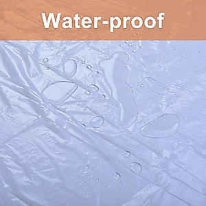 OIYEEFO Clear Plastic Sheeting Drop Cloths for Painting, 5 Pcs 9x12ft Plastic Tarp Waterproof Dustproof Almost Tear Resistance Multi-Purpose Furniture Cover Floor Wall Protection Film