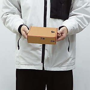 MEBRUDY 7x5x2 Inches Shipping Boxes Pack of 50, Small Corrugated Cardboard Box for Mailing Packing Literature Mailer