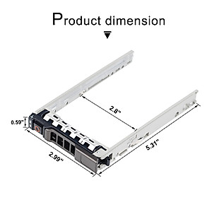 10PCS,2.5" Hard Drive Caddy Tray for Dell PowerEdge Server - T440 T640 R330 R430 T430 R630 T630 R730 R730XD R830 R930 for G176J and 0G176J