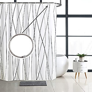 30Pcs Shower Curtain Rings Rustproof Metal Round Shower Ring Hooks for Bathroom Decorative Shower Curtain Rings for Shower Rods Curtains YUSZOOM (Silver)