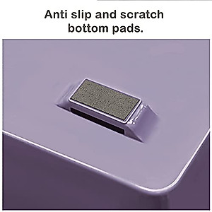 Acrimet Facility 4 Tier Letter Tray Side Load Plastic Desktop File Organizer (Solid Purple Color)