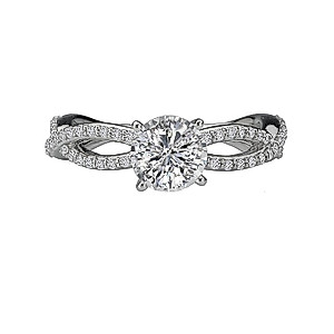 SISGEM 10K 14K 18K Solid Gold Infinity Engagement Rings for Women Lady,Set 1.35 Carat(cttw) Round Cut Moissanite Rings Infinite Wedding Engagement Anniversary Promise Bands Gifts Birthday Christmas (Style-3, 18K-Gold)