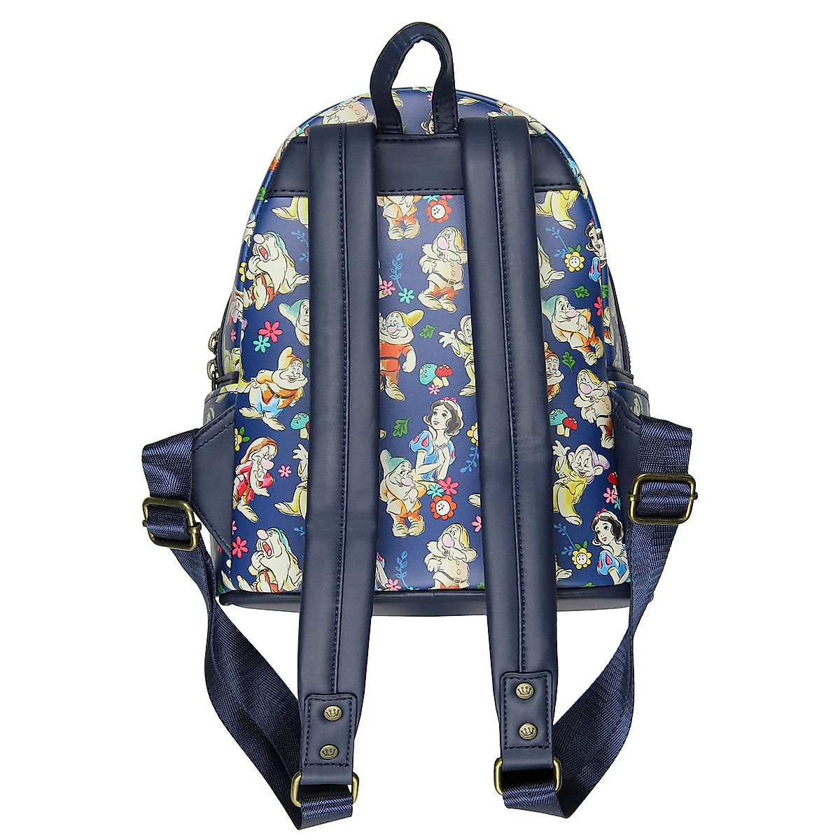 Loungefly Disney Snow White and the Seven Dwarfs Floral Watercolor Allover Print Mini Backpack
