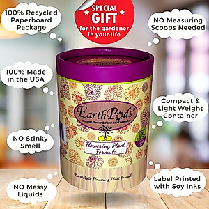 EarthPods Premium Flower Fertilizer - Easy Organic Flower Plant Food Spikes - 100 Capsules - Boost Blossoms (Great for Roses, Potted Annuals, Perennials, Flower Bulbs, Hanging Baskets)