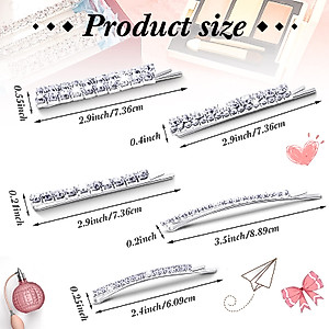 15 Pieces Rhinestone Hair Clips Metal Rhinestone Hair Pins Clear Crystal Bobby Pins for Women Luxury Hair Barrettes Bling Hair Pins Hair Accessories for Party Wedding Daily(Silver)