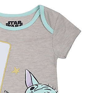STAR WARS Grogu Baby Girls 1st Birthday Short Sleeve Bodysuit for Infant