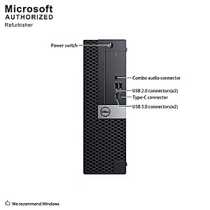 Dell OptiPlex 7070 SFF High Performance Desktop Computer, Intel Eight Core i7-9700 up to 4.7GHz, 16G DDR4, 512G SSD, WiFi, BT, 4K Support, DP, HDMI, Win 10 Pro 64 English/Spanish/French(Renewed)