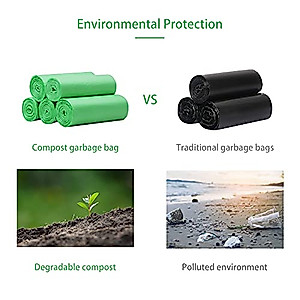 Hanging Trash Can and Dedicated Biodegradable Trash Bags 5 Rolls