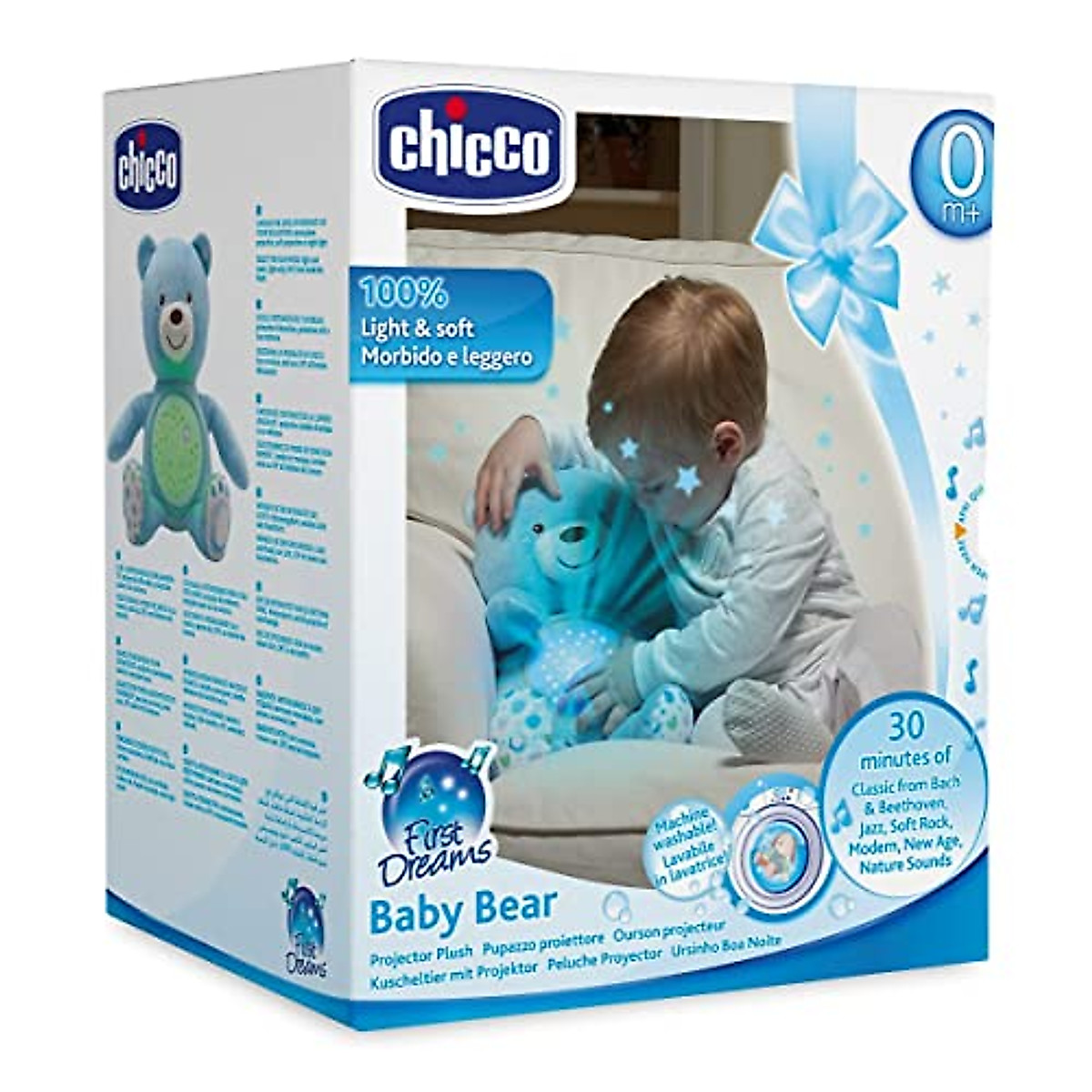 Chicco First Dreams Baby Bear Night Projector - Blue.