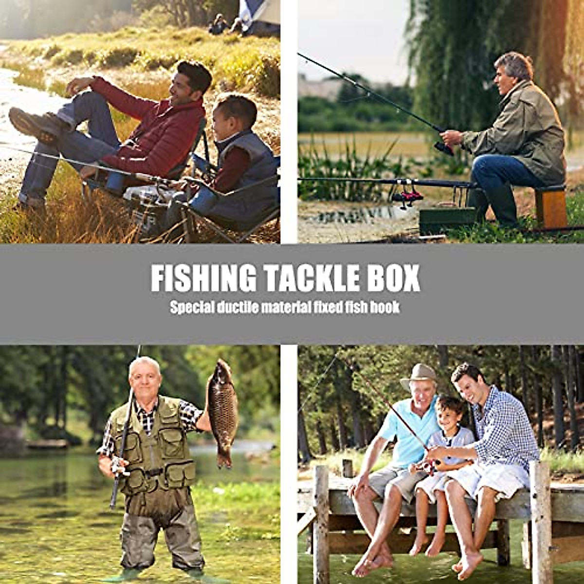 BESPORTBLE 1 Pc Tackle Box Fishing Tackle Organizer Utility Storage Container Fishing Lure Container Fishing Tackle Container Transparent Fish Tackle Storage Fishing Lure Hook Storage Supply