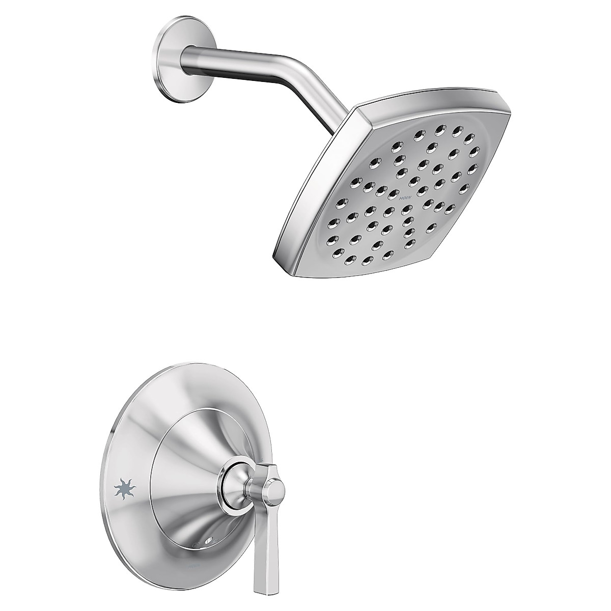 Moen TS2912 Flara Posi-Temp Pressure Balancing Shower Trim Kit, Valve Required, Chrome
