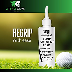 Wedge Guys Professional Golf Grip Tape Solvent for Regripping Golf Clubs | Golf Grip Solvent Solution for Easy Regripping and Golf Club Repair