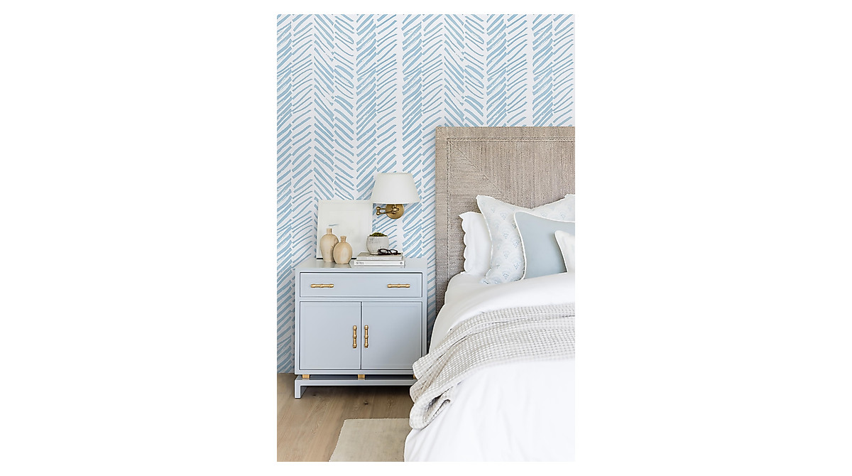 Guvana Blue Striped Peel and Stick Wallpaper - Easy Install