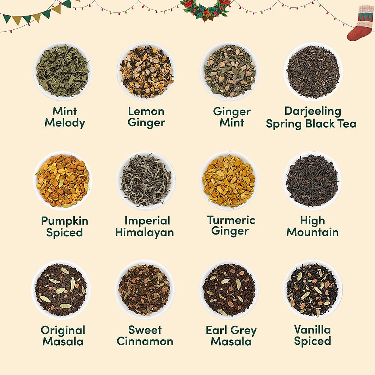 Limited Edition - Advent Calendar 2024 Tea Bags 24 Unique Flavors - Luxury Holiday Gift Box | Christmas Advent Calendar 2024 for Adults | Advent Calendar 2024 Adult Women and Men | VAHDAM