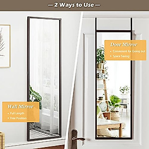 OBIOZZ Bedroom Floor Standing Mirror Door Wall Mounted Mirror Full Length Hanging Mirror Bedroom Bathroom Coffee, Perfect for Your Bedroom, Cloakroom, Entry